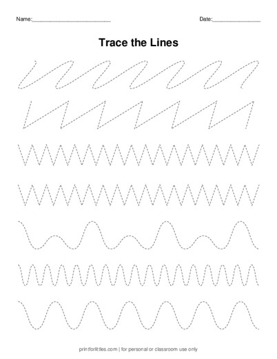 Line Tracing Worksheet Maker - Pre-Writing Practice for Kids